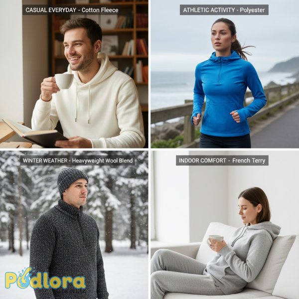 Best Fabric For Hoodies Complete Material Guide - Podlora